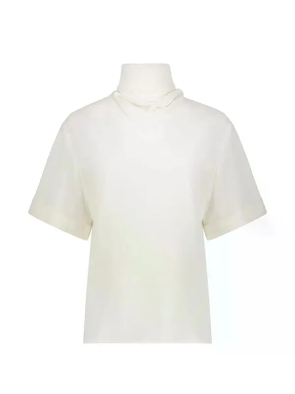 ELLERY High-neck Short-sleeve Top - White