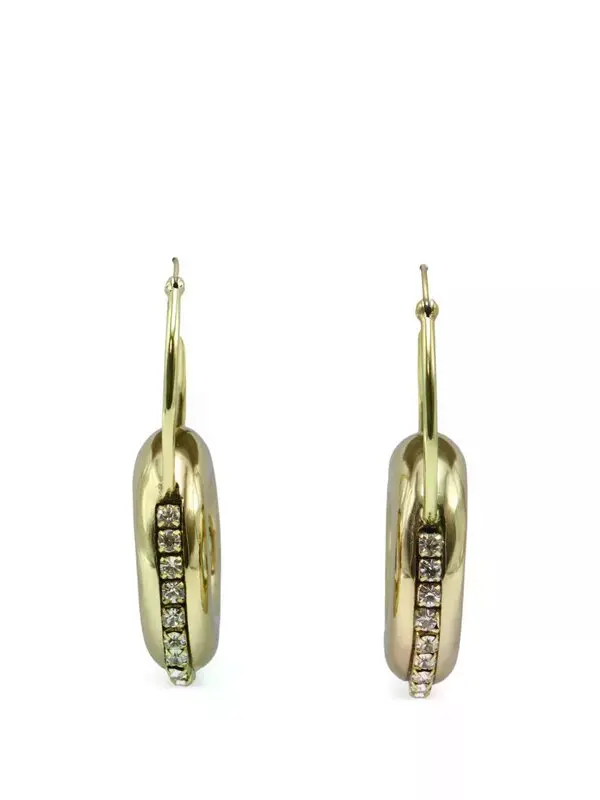 ELLERY Crystal Embellished Hoop Earrings - Gold