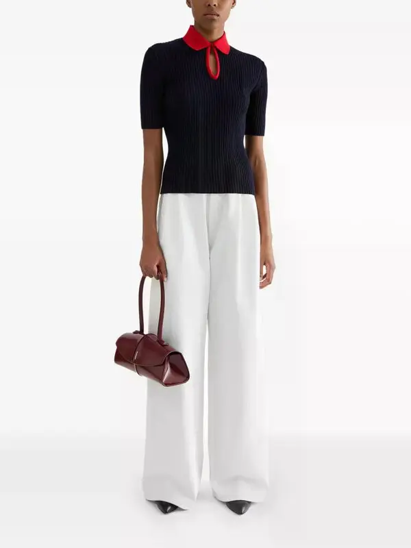 JIL SANDER Wide-leg Pleated Trousers - White