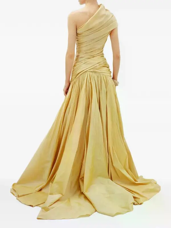 MARMAR HALIM One-shoulder Ruched Gown