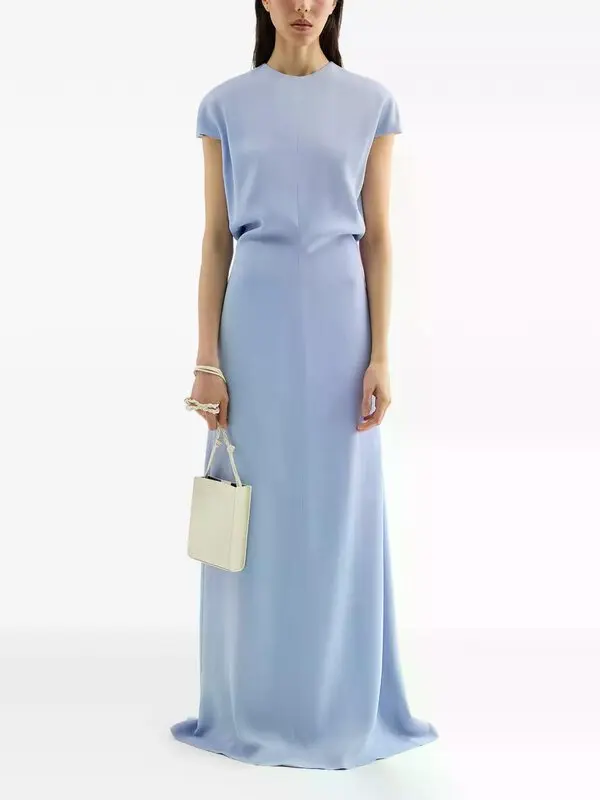 JIL SANDER Cut-out Satin Dress - Blue
