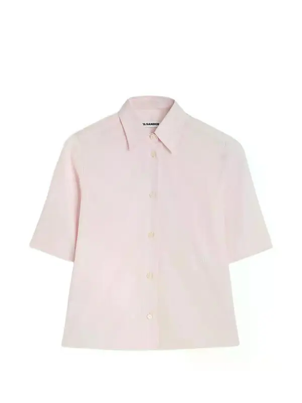 JIL SANDER Embroidered Poplin Shirt - Pink