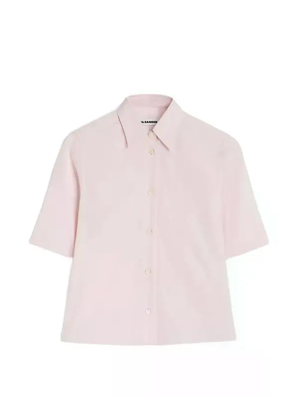 JIL SANDER Embroidered Poplin Shirt - Pink