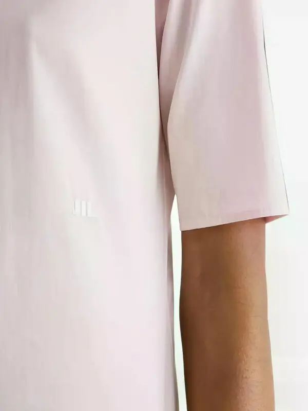JIL SANDER Embroidered Poplin Shirt - Pink