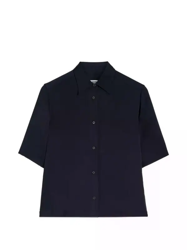 JIL SANDER Envers Satin Shirt - Blue