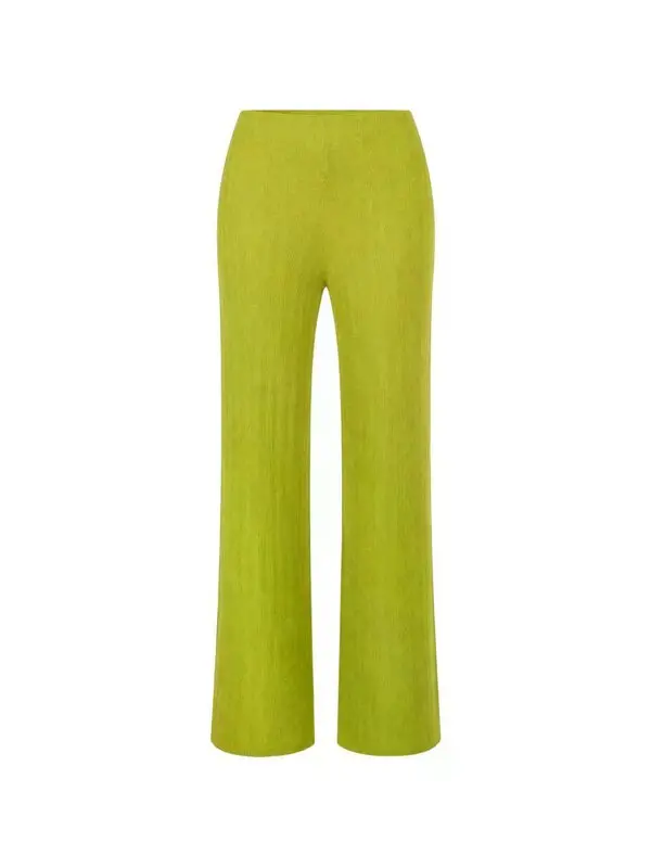 Tibi Corbitt Plissé Trousers - Green