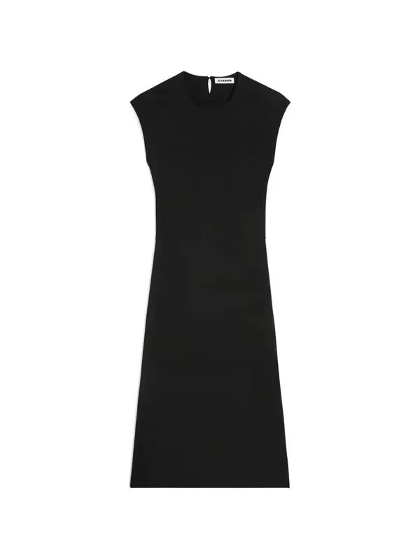 JIL SANDER Sleeveless Crew-neck Dress - Black