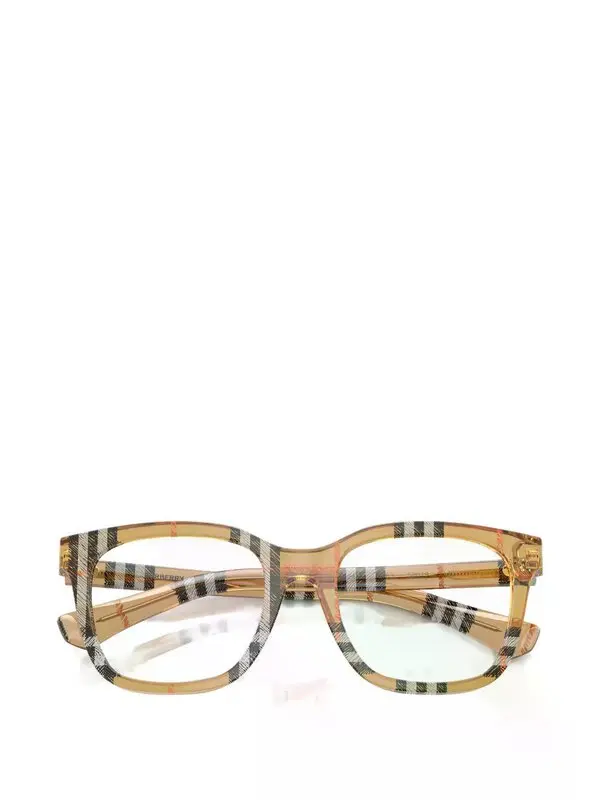 Burberry Check-pattern Square-frame Eyeglasses
