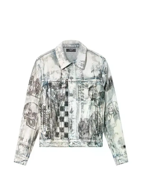 Amiri Wes Lang Sketch-print Denim Jacket
