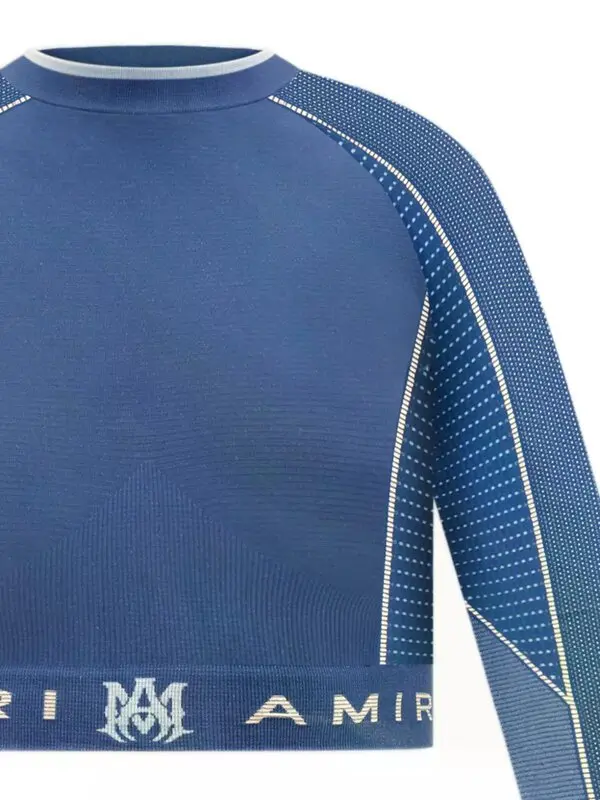 Amiri Seamless Cropped Long Sleeve Top