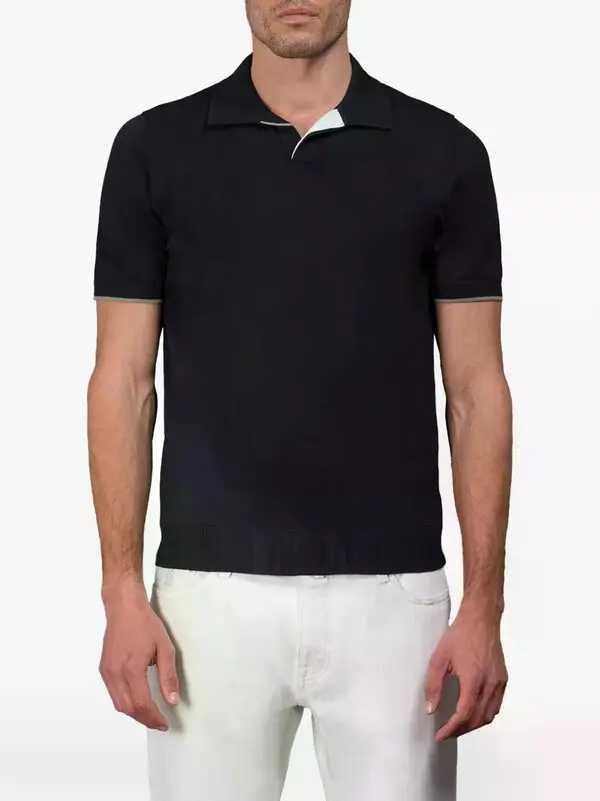 MOORER Vernon Polo Shirt - Blue