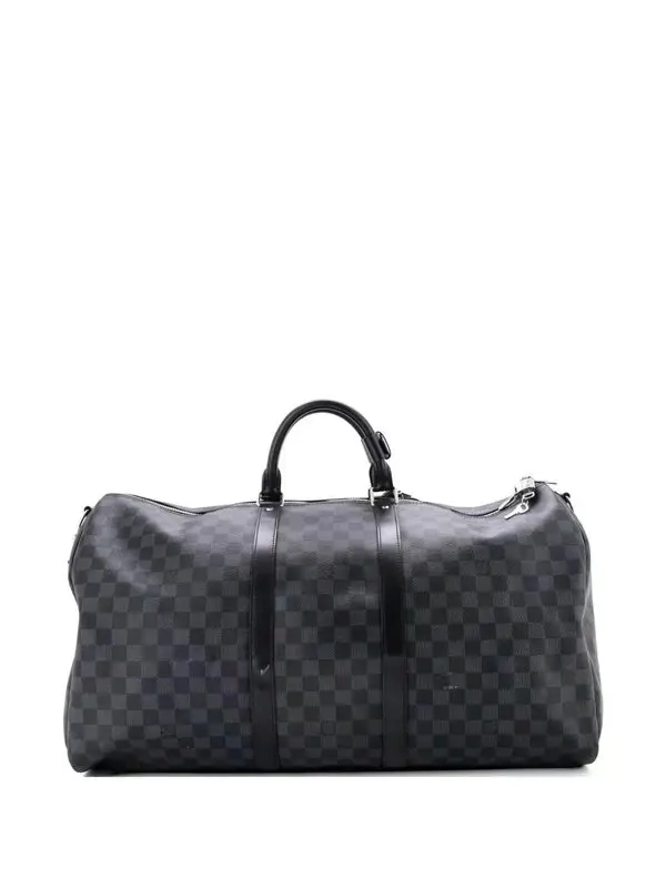 LOUIS VUITTON Keepall Bandouliere 55 Travel Bag - Black