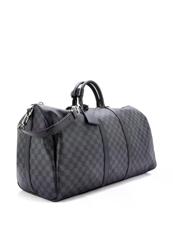 LOUIS VUITTON Keepall Bandouliere 55 Travel Bag - Black