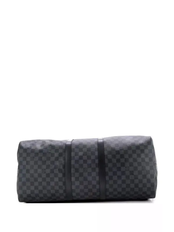LOUIS VUITTON Keepall Bandouliere 55 Travel Bag - Black