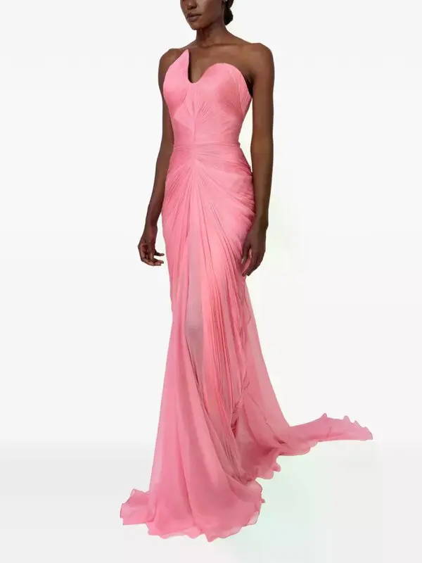 IRIS SERBAN Pleated Maxi Dress