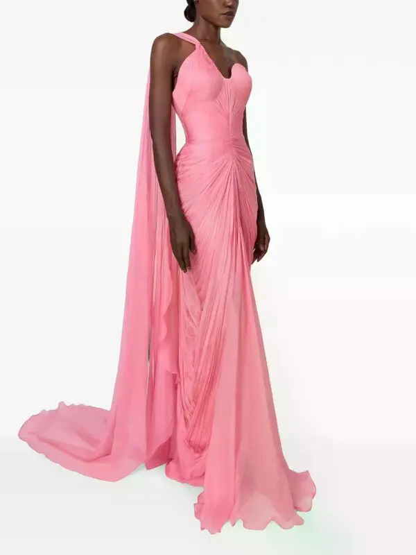 IRIS SERBAN Pleated Maxi Dress