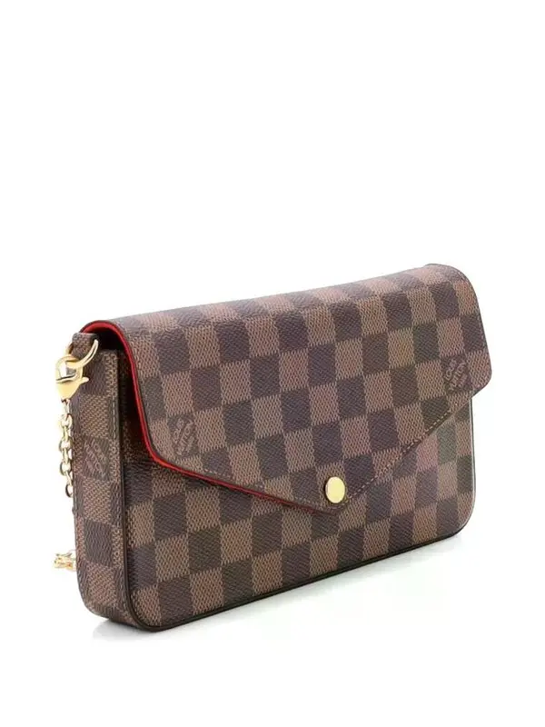 LOUIS VUITTON Felicie Pochette Damier Crossbody Bag - Brown