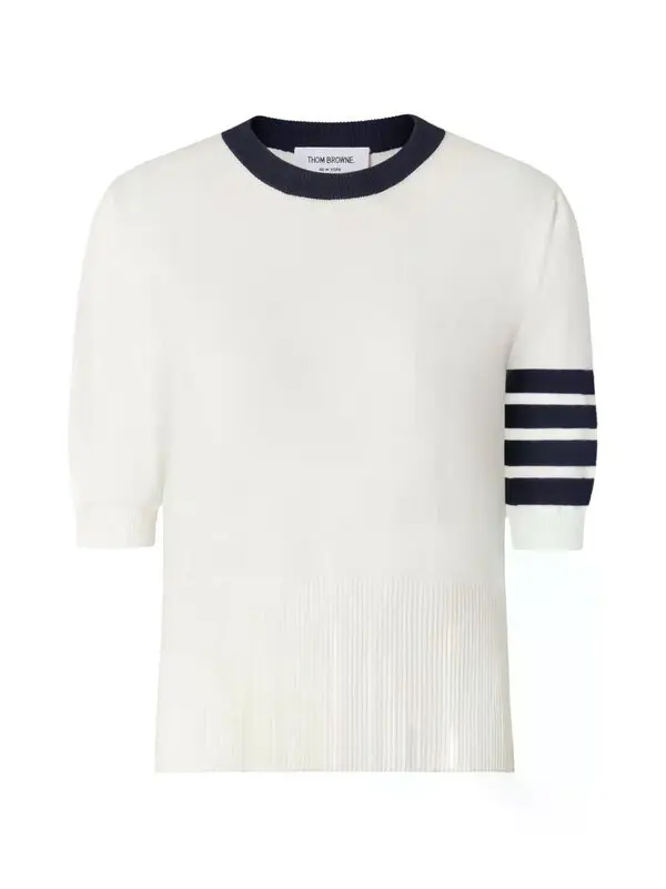 Thom Browne Hector Intarsia 4-bar T-shirt - White