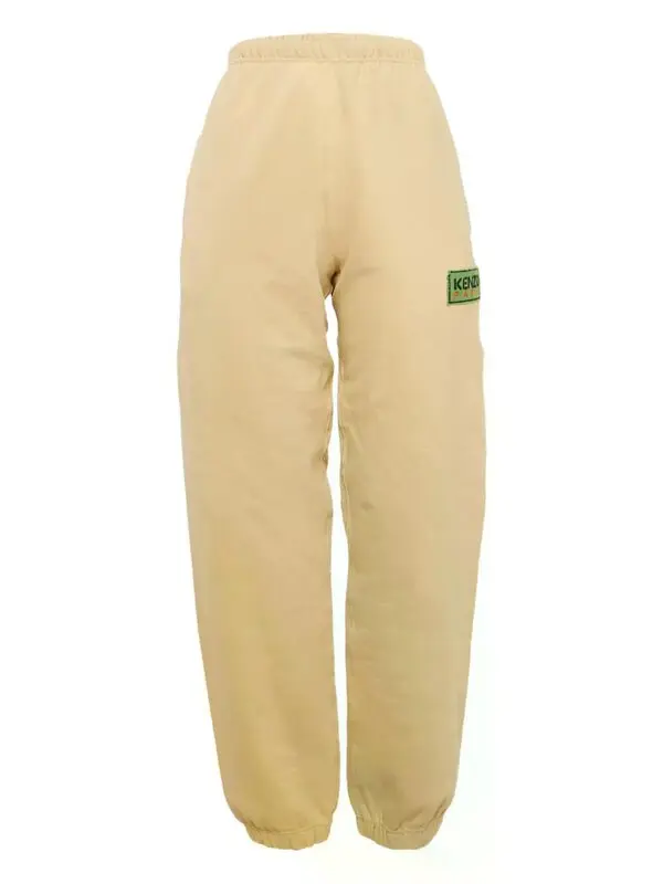 Kenzo Appliqué Cotton Joggers - Neutrals