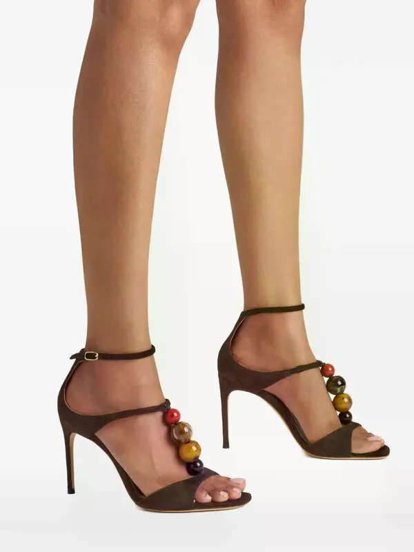 MALONE SOULIERS Leia Bead-embellished Sandals