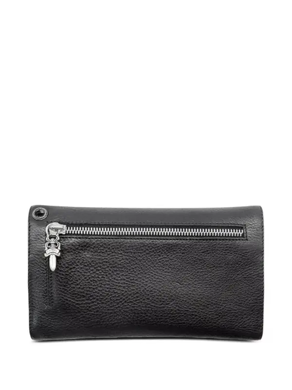 Chrome Hearts Cross Ball Grained-leather Wallet