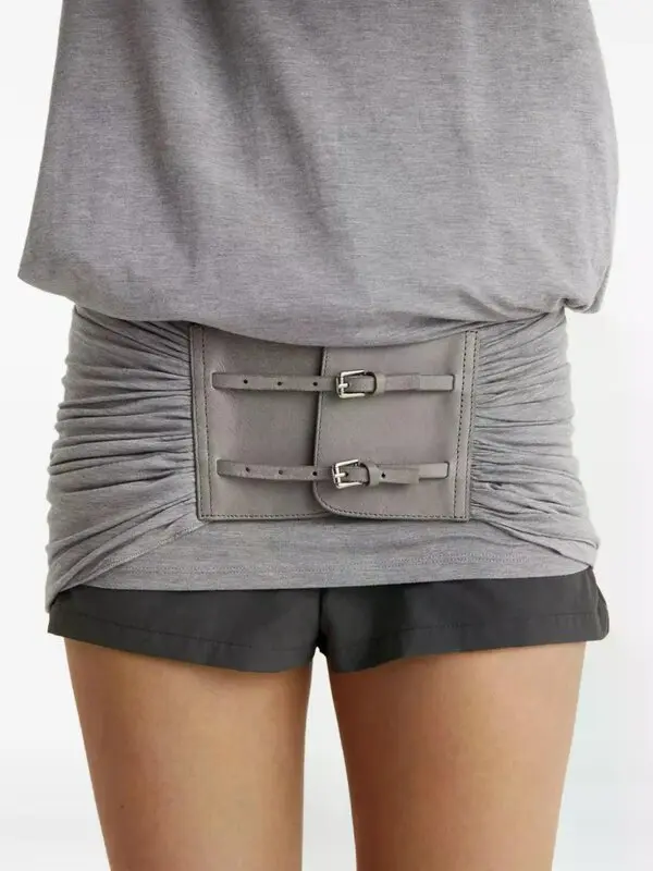 Paloma Wool Adriana Ii Double-buckle Ruched Belt