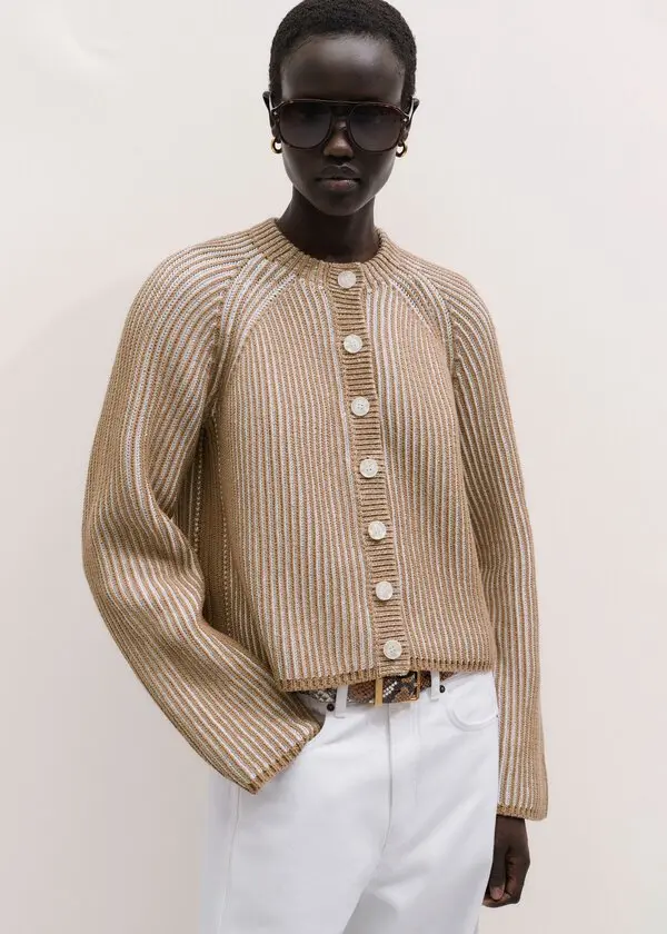 ME+EM Ribbed Knit Cardigan