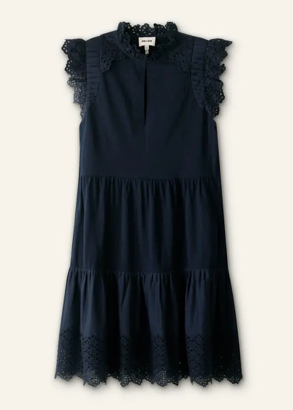 ME+EM Broderie Trim Short Swing Dress