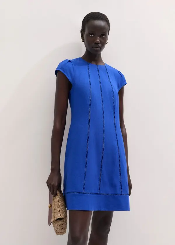 ME+EM Crease-less Linen A-line Mini Dress