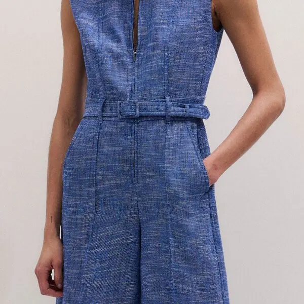 ME+EM Wide Leg Cropped Jumpsuit