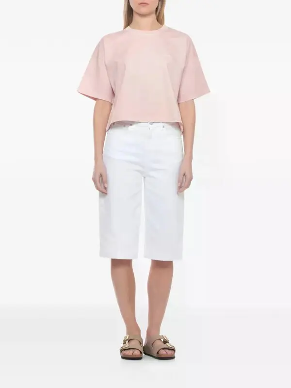 DONDUP Embroidered Logo Cropped T-shirt