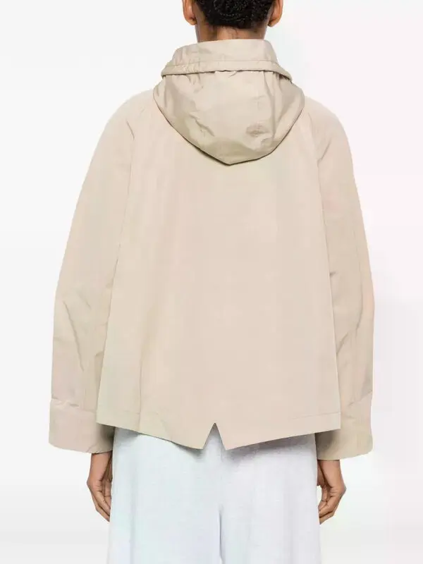 PENNYBLACK Hooded Raglan Sleeve Jacket - Neutrals