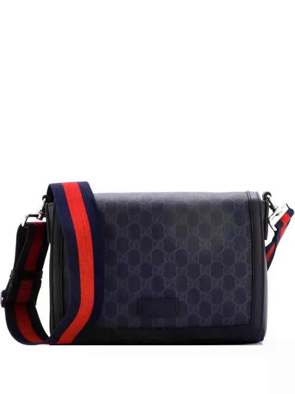 Gucci Gg Coated Canvas Messenger Bag - Black