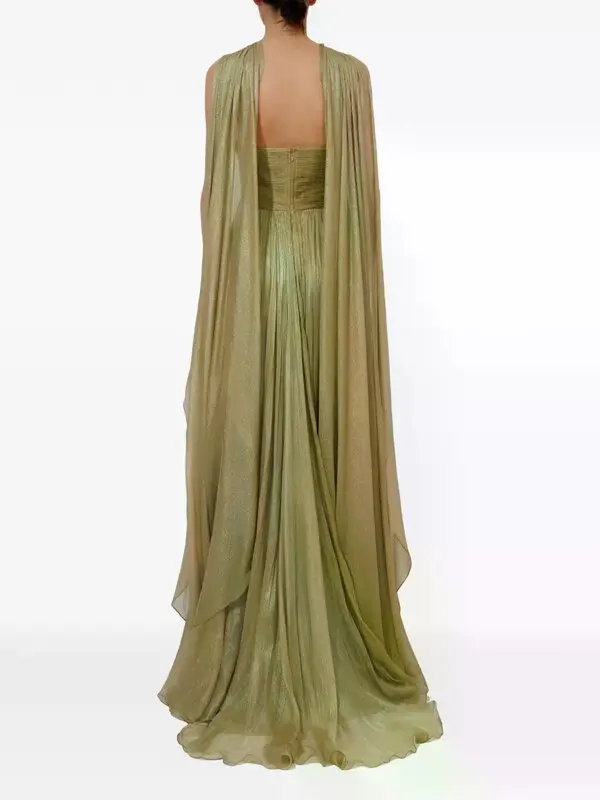 IRIS SERBAN Linda Ruched Maxi Gown