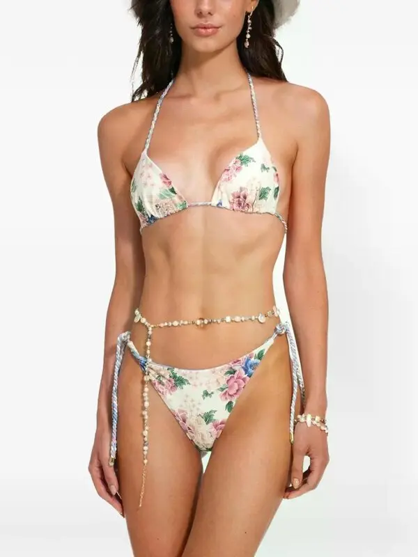 Agua Bendita Tammy Floral Print Reversible Bikini Bottoms