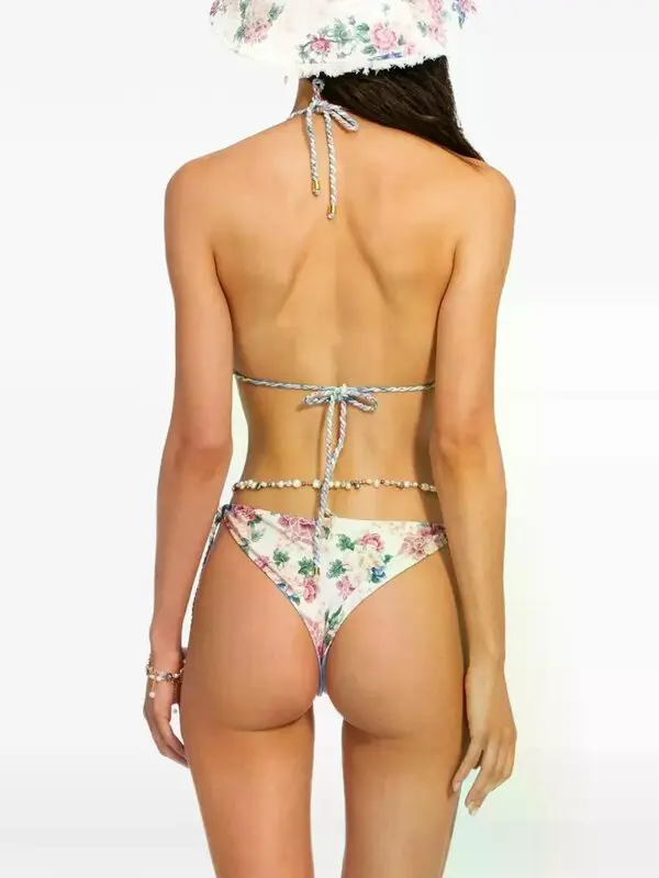 Agua Bendita Tammy Floral Print Reversible Bikini Bottoms