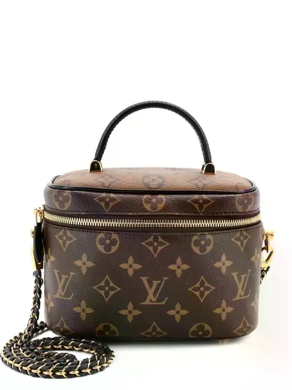 LOUIS VUITTON Reverse Monogram Canvas Pm Satchel - Brown