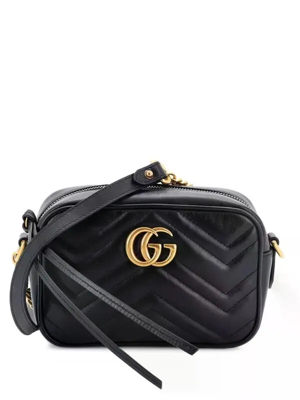 Gucci Matelassé Leather Mini Shoulder Bag - Black