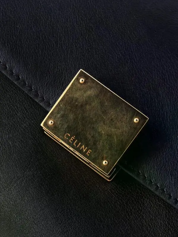 Celine Tricolor Trapeze Satchel Bag