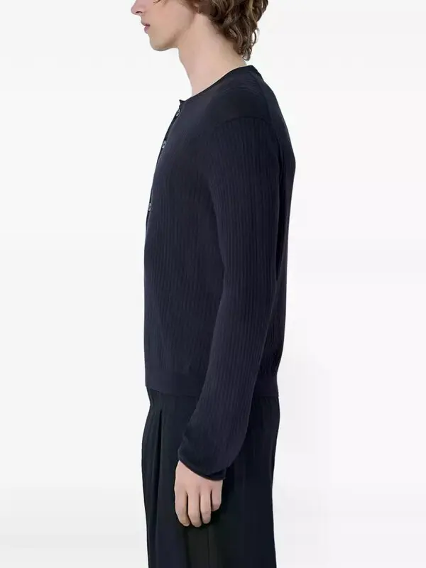 Our Legacy Ribbed Knit Henley Sweater