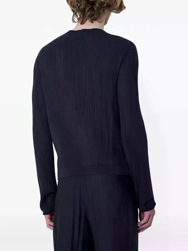 Our Legacy Ribbed Knit Henley Sweater