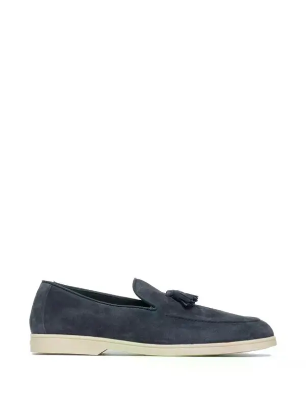 DOUCAL'S Suede Tassel Detail Loafers - Blue
