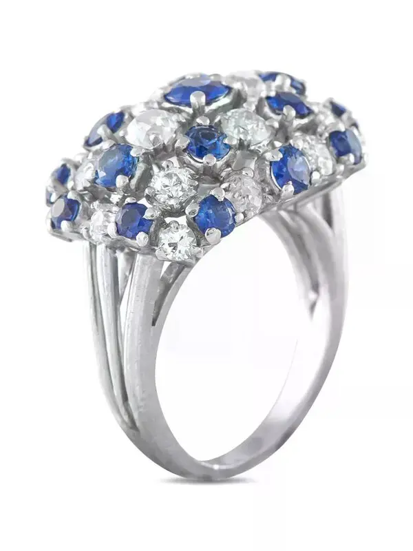 LB EXCLUSIVE Sapphire And Diamond Ring In Platinum