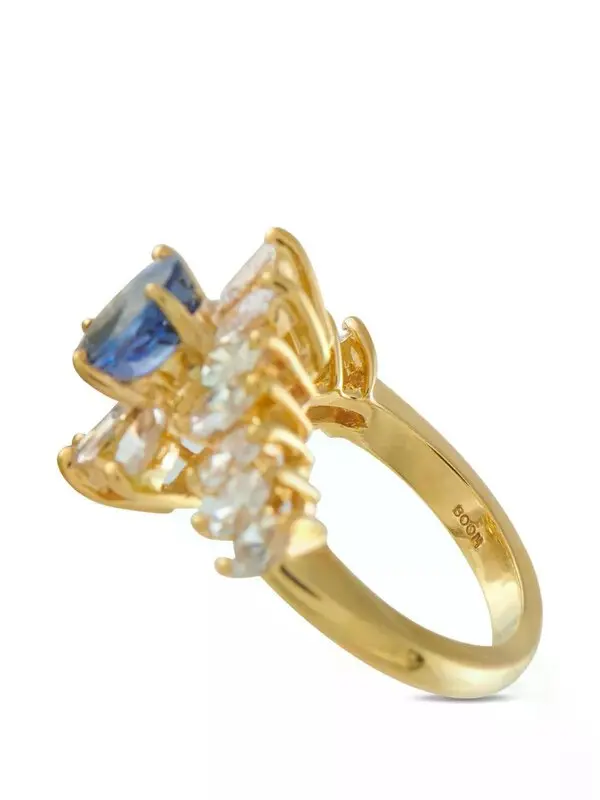 LB EXCLUSIVE Sapphire And Diamond Ring In 18k Yellow