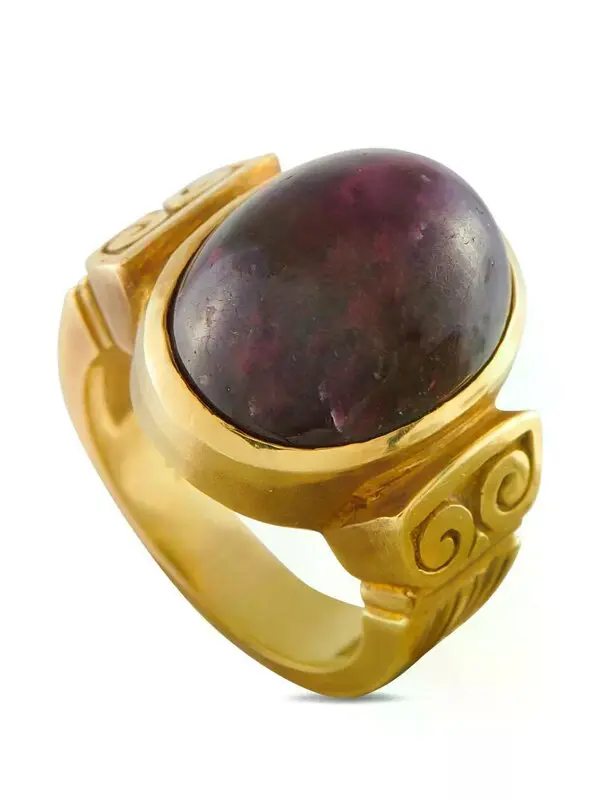 LB EXCLUSIVE 18k Yellow Cabochon Ruby Ring