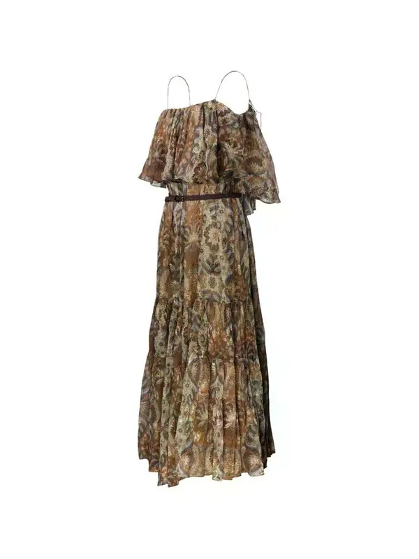INTO THE EAST Tiered Maxi Dress With Ruffled Overlay