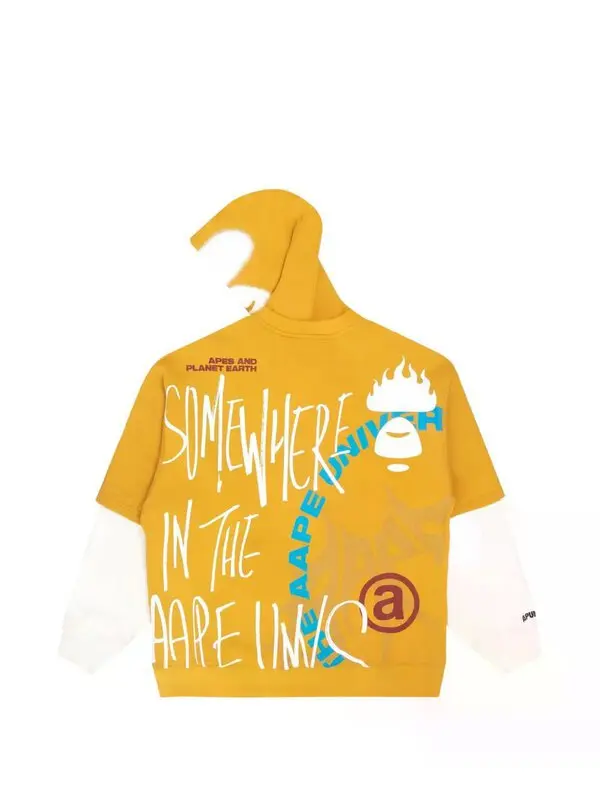AAPE BY *A BATHING APE Graphic Print Drawstring Hoodie