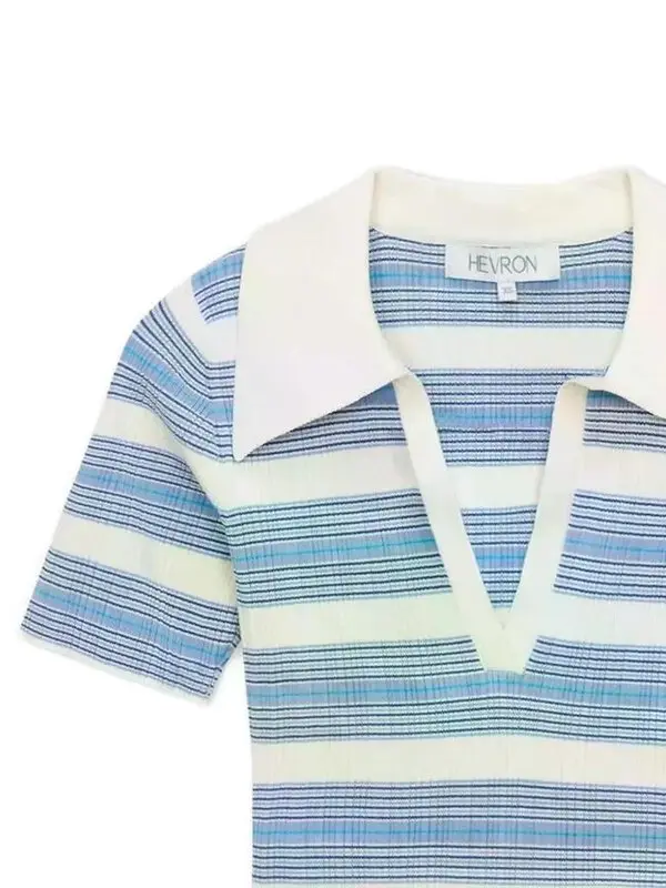 HEVRON Daisy Striped Knit Top
