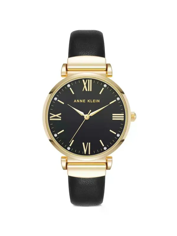 Anne Klein Roman Numeral Watch With Leather Strap