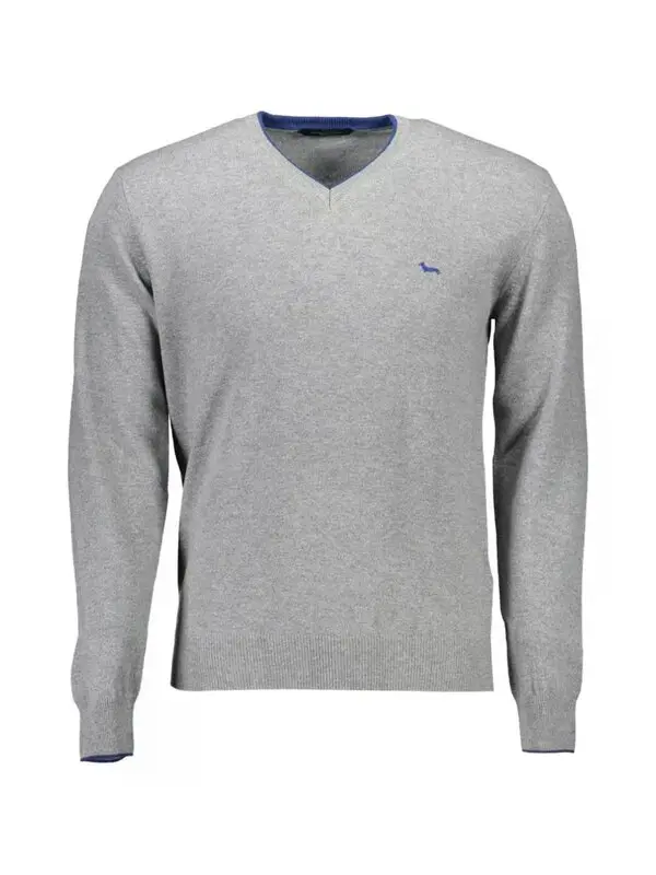 HARMONT & BLAINE Embroidered-logo V-neck Sweater